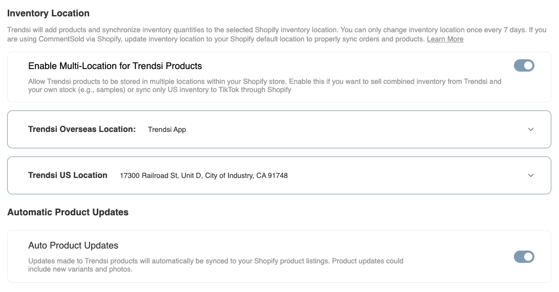 How to Sell Combined Inventory from Trendsi And Your Own Warehouse ...